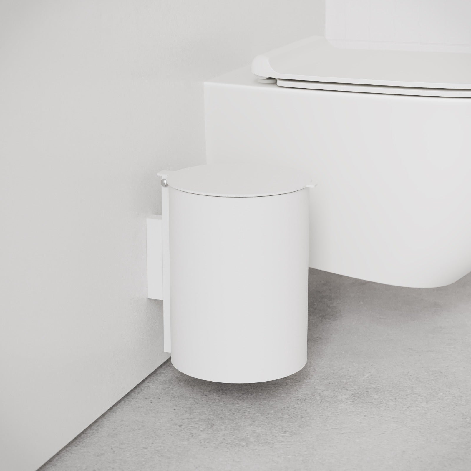 NICHBA toiletspand | Toilet skraldespand med vippelåg ᐅ